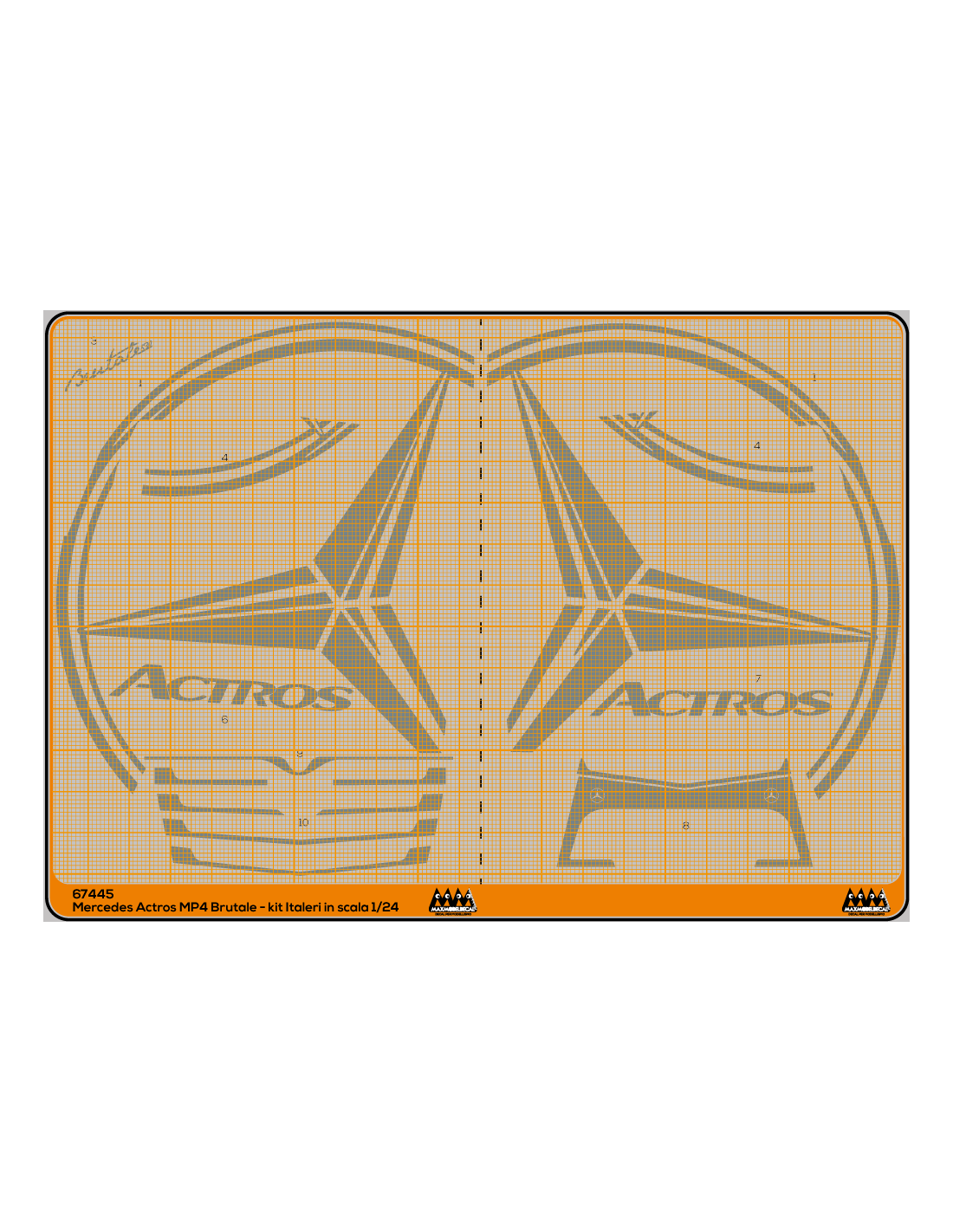 Decal Mercedes SK - Red kit - Model Truck Decals 1/24 – Max Model