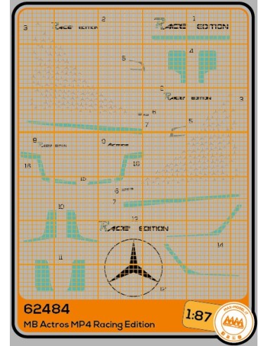 Mercedes Actros MP4 Brutale Red - M62445 - Decals Mercedes MP4 – Model ...